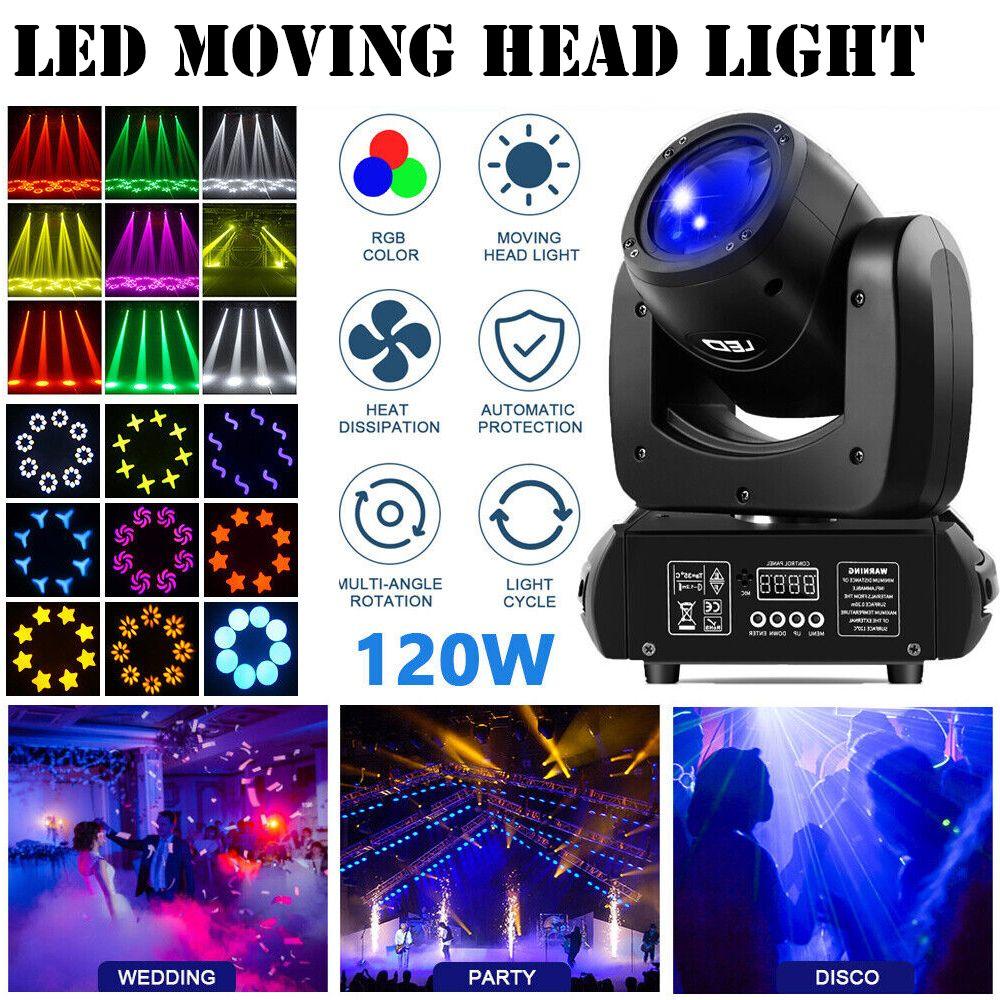 Buy DMX Stage Spot Lighting DJ RGBW Moving Head Light LED Black 120W at ...