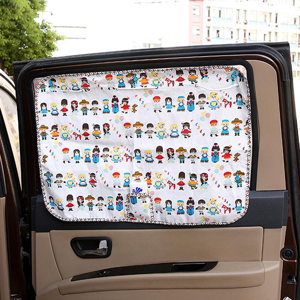 Buy Cartoon Car Side Window Curtain Mesh UV Protection Kids Baby ...