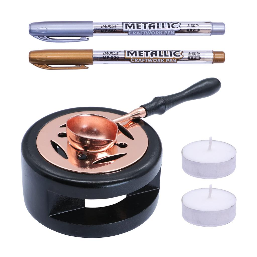 Buy Wax Seal Warmer Kit, Sealing Wax Furnace Tool with 2pcs Wax Seal ...