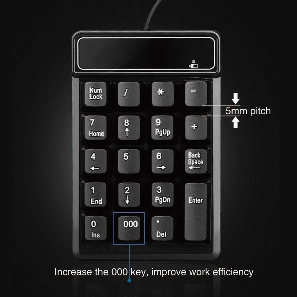 Buy BBy USB 19 Key Number Numeric Keypad Keyboard for Laptop/Notebook ...