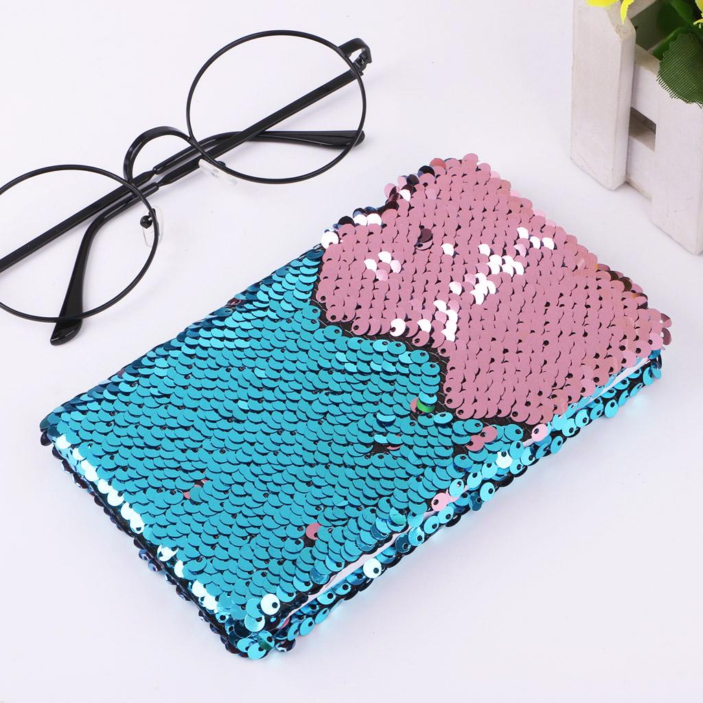 Buy 78 Sheets Creative Sequins Notebook Notepad Glitter Diary Memos ...