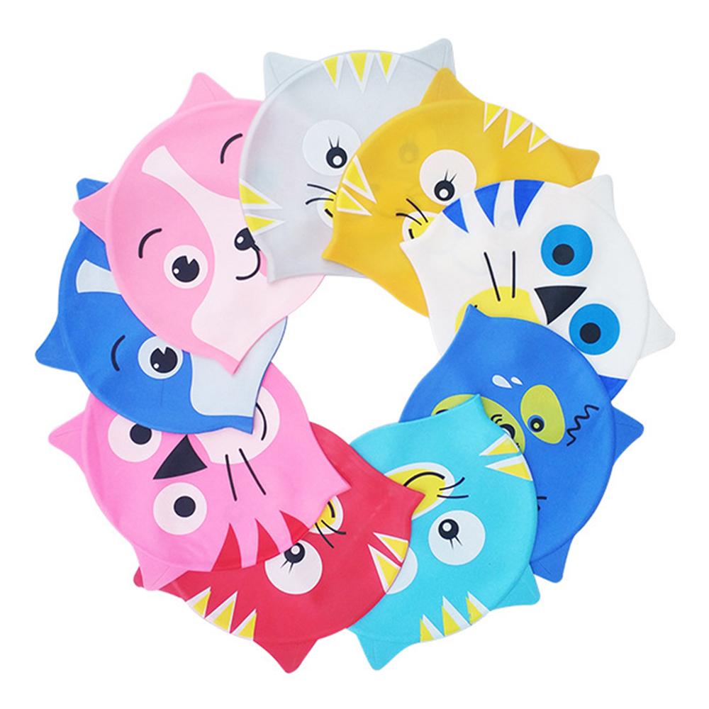 Cheap Kid Swimming Cap Silicone Ultra Stretch Waterproof Comfortable ...