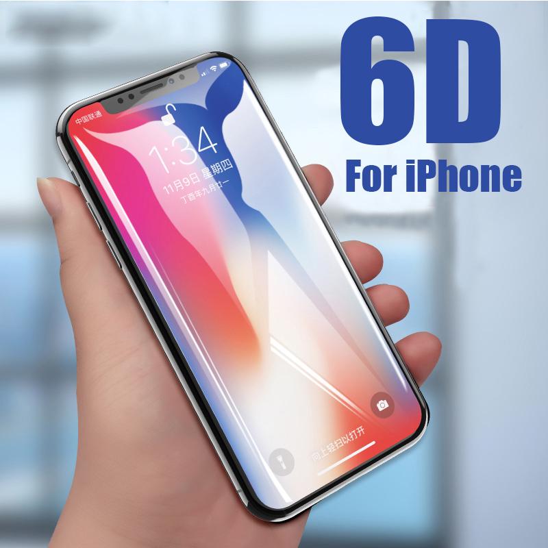 Buy 6D Full Edge Screen Protector Tempered Glass For iPhone X 6S 6 7 8 ...