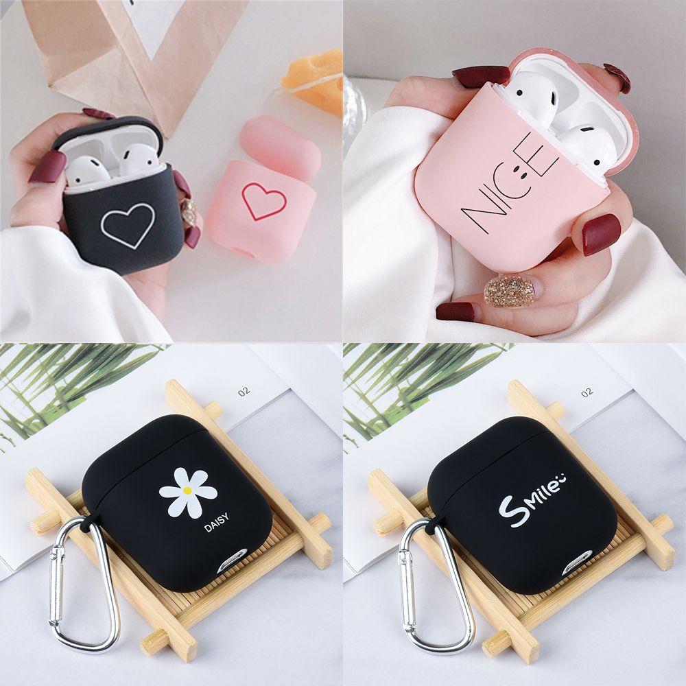 Couples Matte Wireless Bluetooth Earphone Love Heart Earphone Cover For ...
