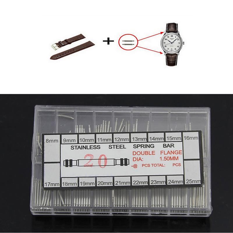 Buy 360pcs 8-25mm Watch Band Spring Bars Strap Link Pins Watchmaker ...