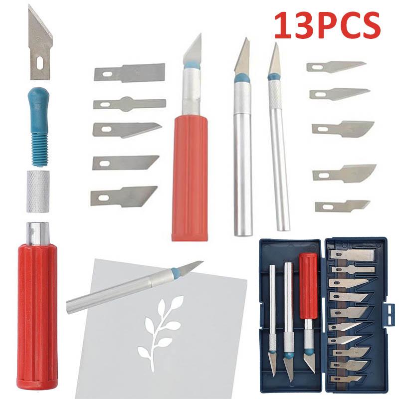 PDTO New 13pcs Carving Blade Small Carving Cutter Metal Carving Tool ...