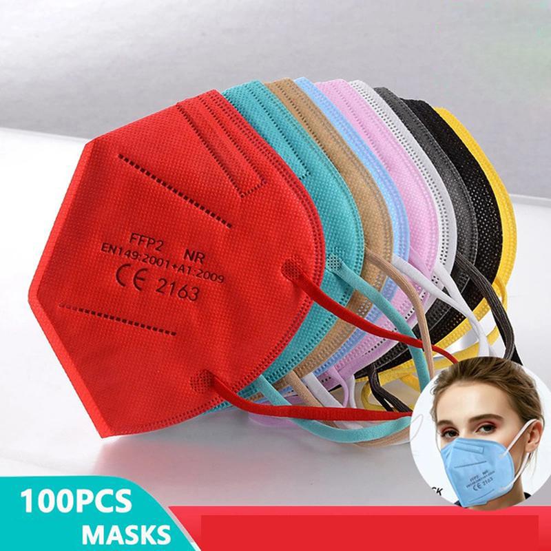 Buy 10-100PCS KN95 Colorful Safety Dust Respirator Protection Mask 95% ...