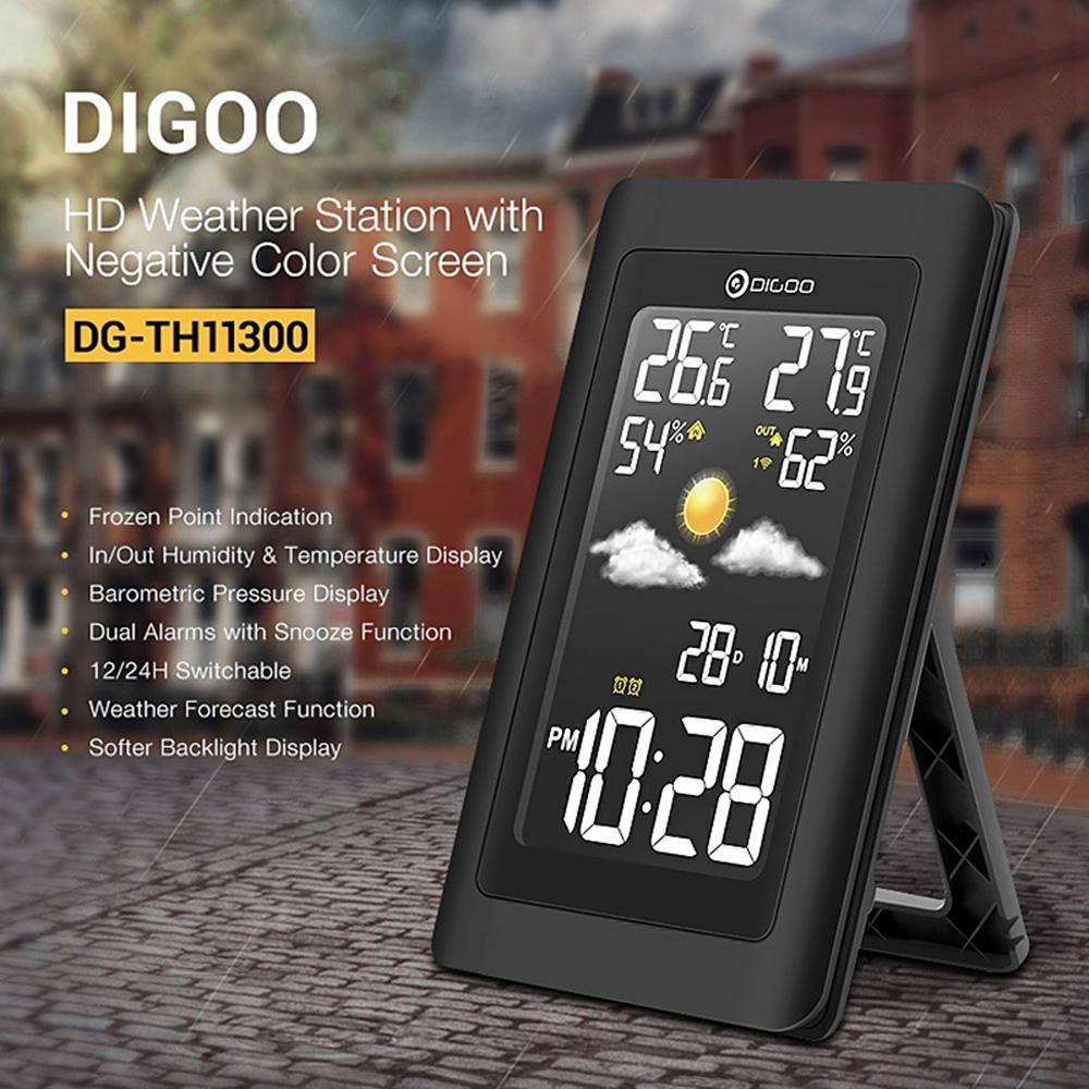 Buy Digoo DG-TH11300 Clock Wireless Weather Station USB Thermometer ...