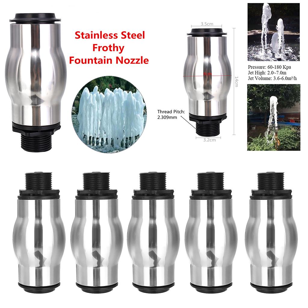Satın alın 5x Stainless Steel Frothy Fountain Nozzle Bubbling ...