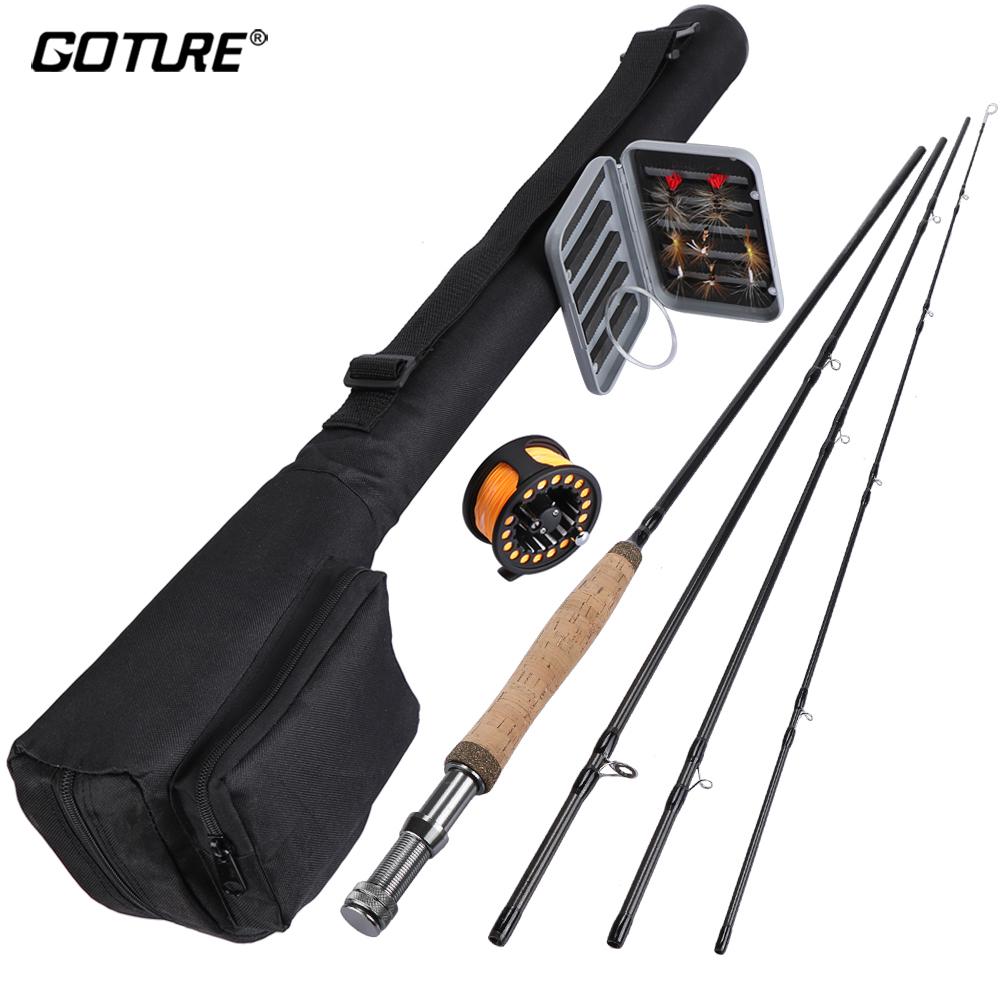 Buy Goture 5/6 Fly Rod Combo Aluminum Fishing Reel with Fly Line and ...