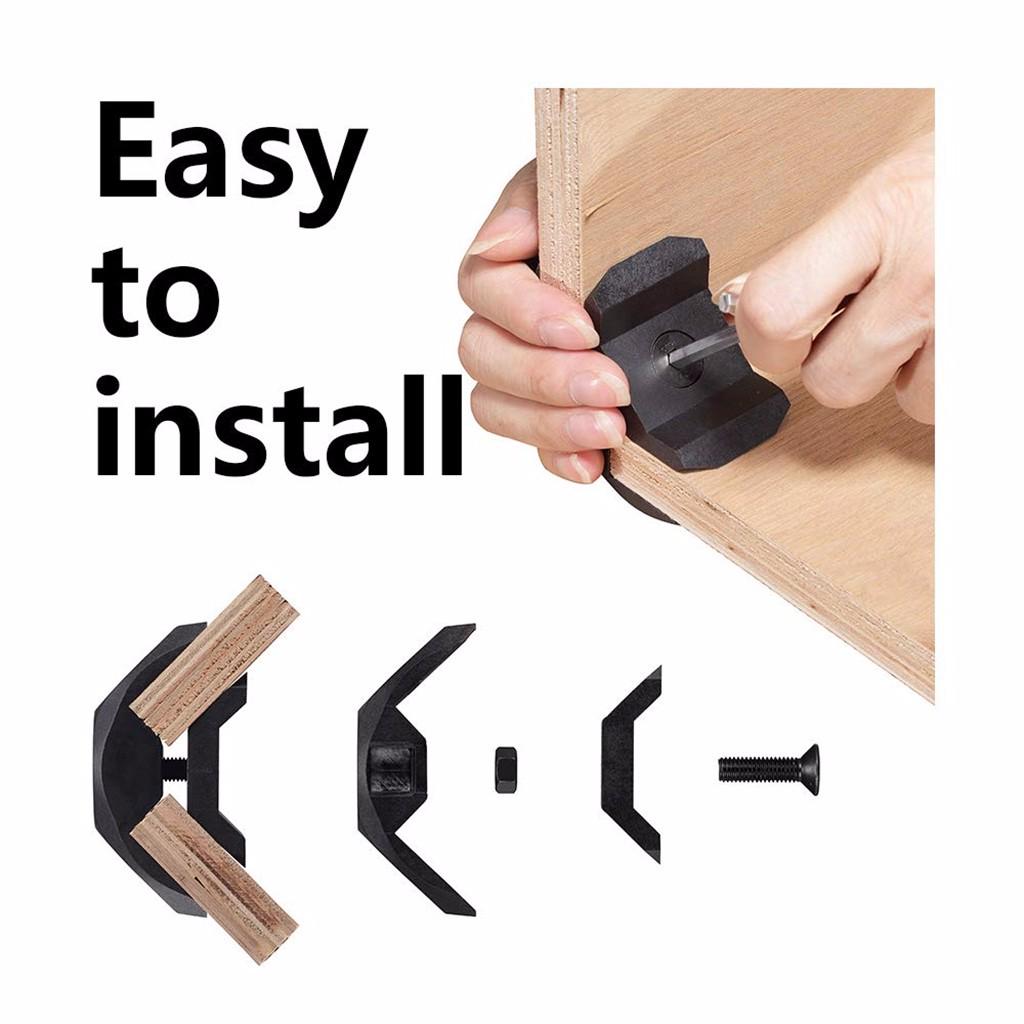 Buy Wood Clamp Panel Connectors Right Angle Clip Set for DIY Furniture ...