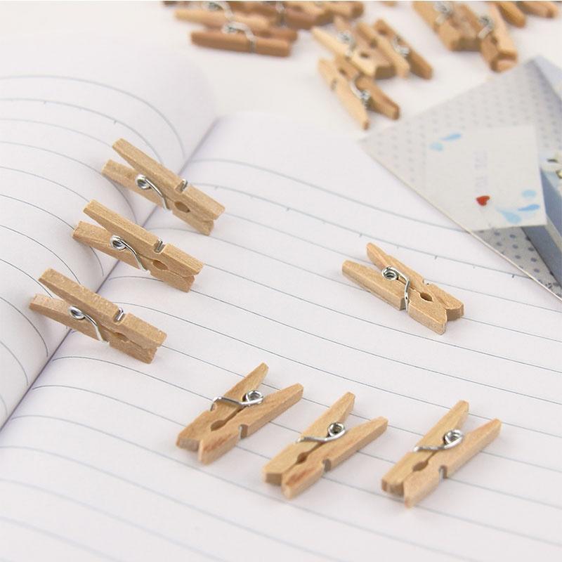 Buy 100 X Mini Wooden Clamps Photo Clamp Decoration Clamps Clothes ...