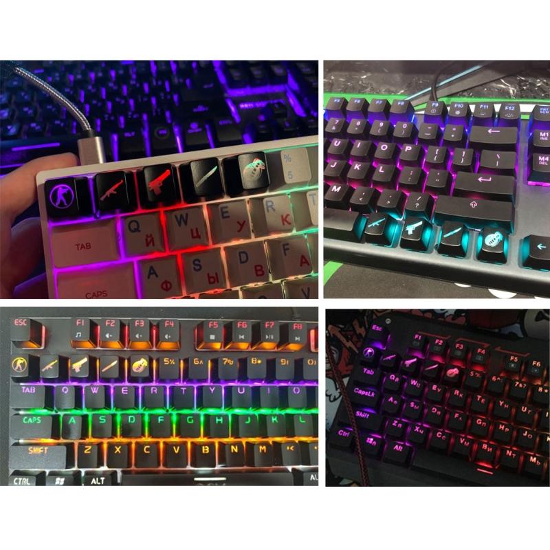 Buy 5Pcs OEM R4 Profile ABS Backlit Keycap Gaming Keycaps Key Button CS ...