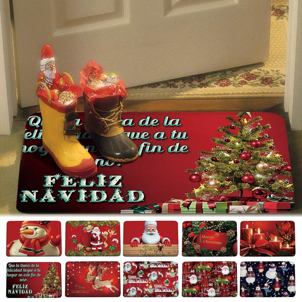 Buy Christmas Cartoon Home Door Mat Absorbent Mat Living Room Kitchen ...