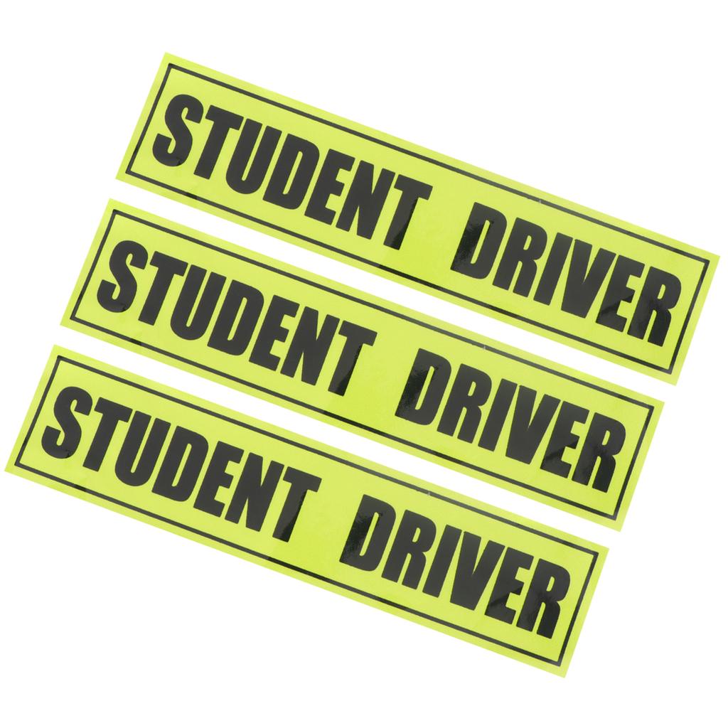 Buy 3PCS Eye-Catching Novice Adhesive Sticker Safety Signs Student ...