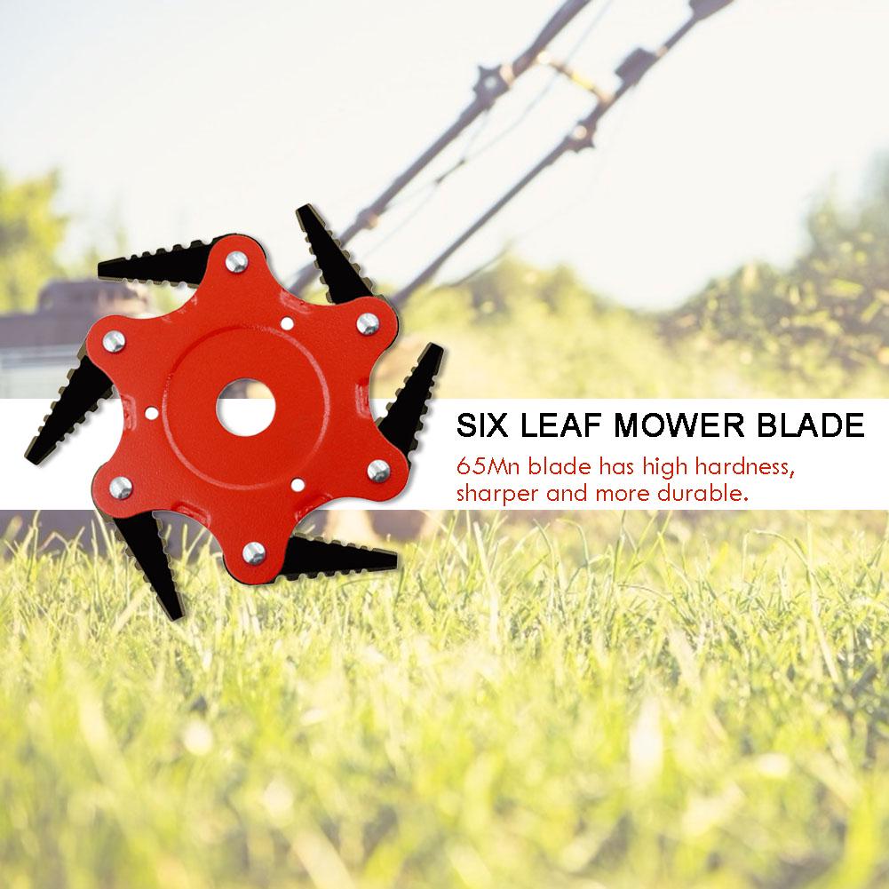 Buy 6 Teeth Brush Cutter Blade Metal Trimmer Head 65Mn Grass Trimmer ...