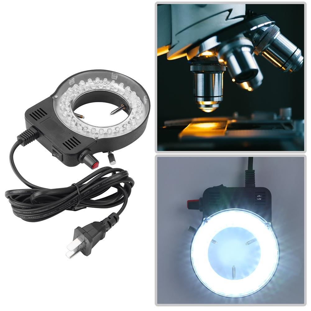 Buy Plastic 56LEDs 35000LM Adjustable Microscope Ring Light Illuminator ...