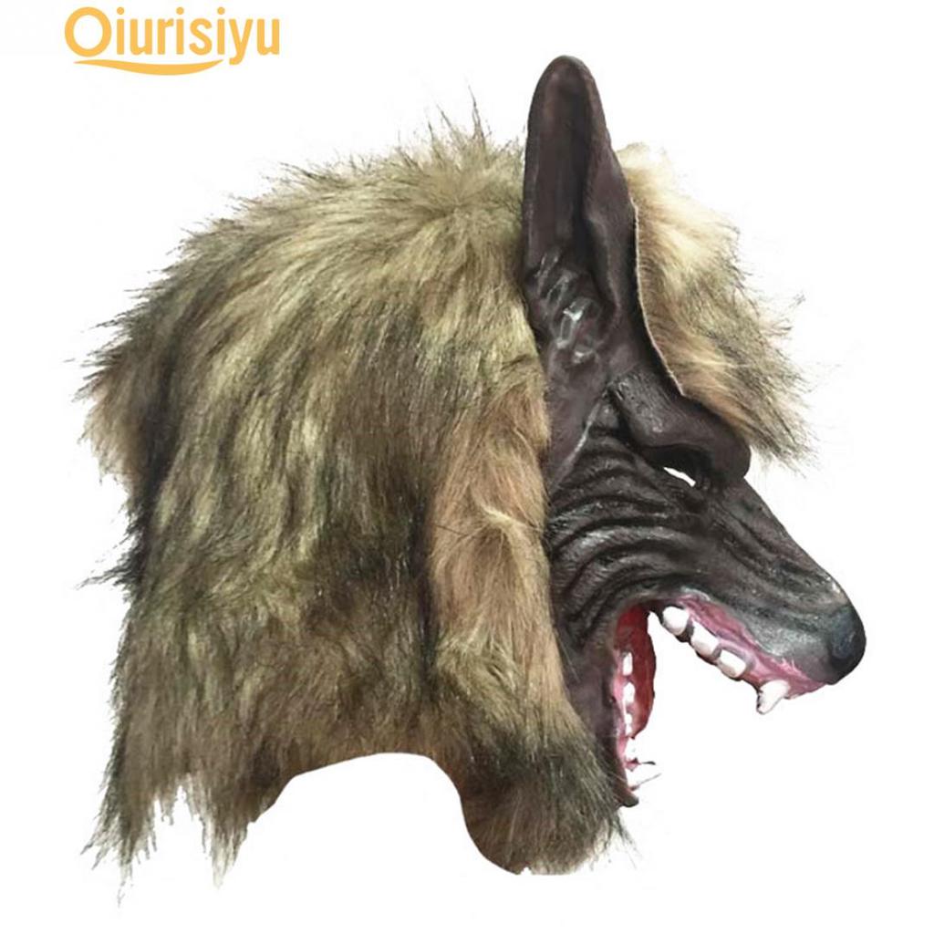 Halloween Horror Savage Wolf Head Mask uygun fiyatlı satın alın - fiyat ...