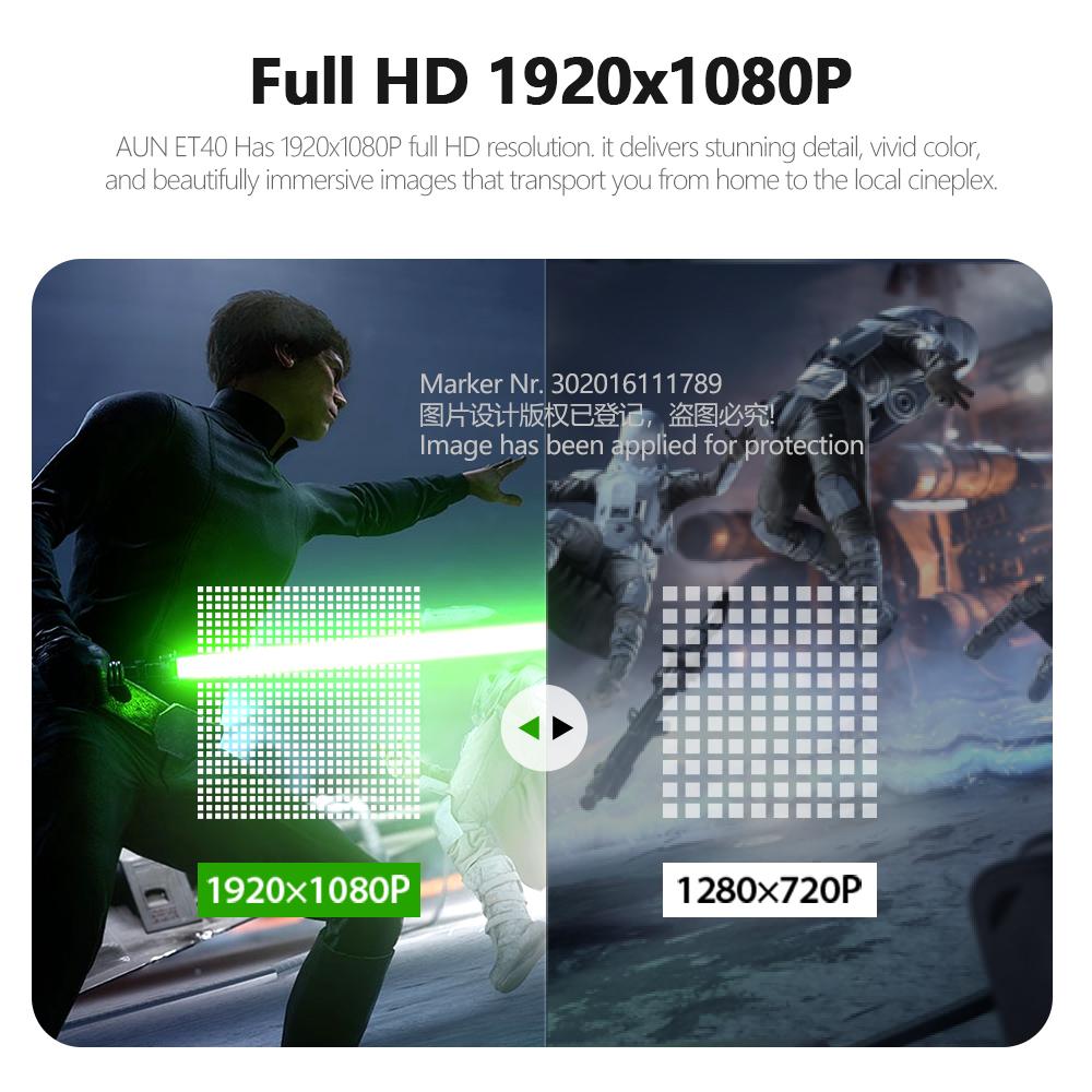 Buy Fashion Projector Full HD 1080p ET40 Android 9 Beamer LED Mini ...