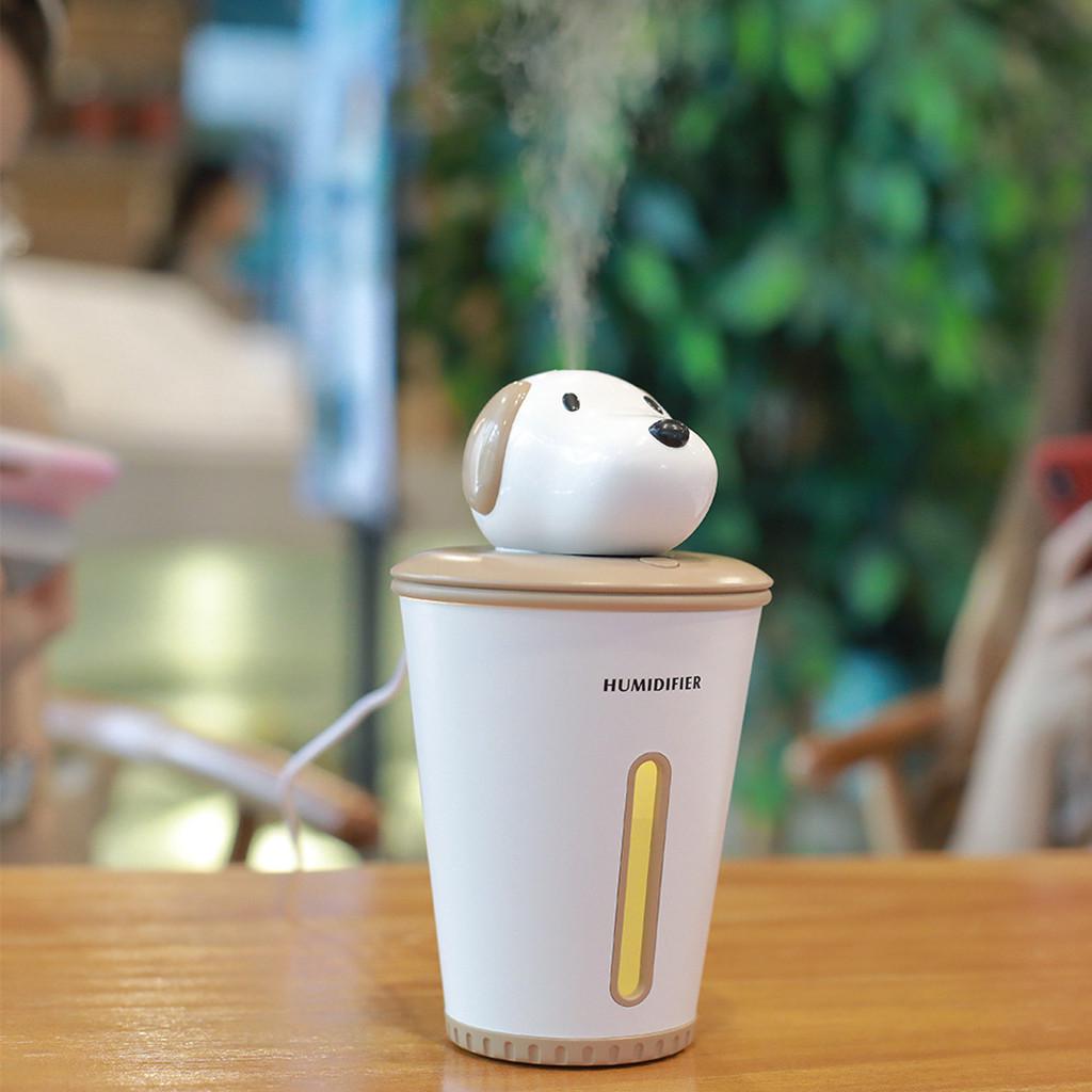 Buy Cute Cartoon Dog Mist Air Diffuser Humidifier LED Night Light ...