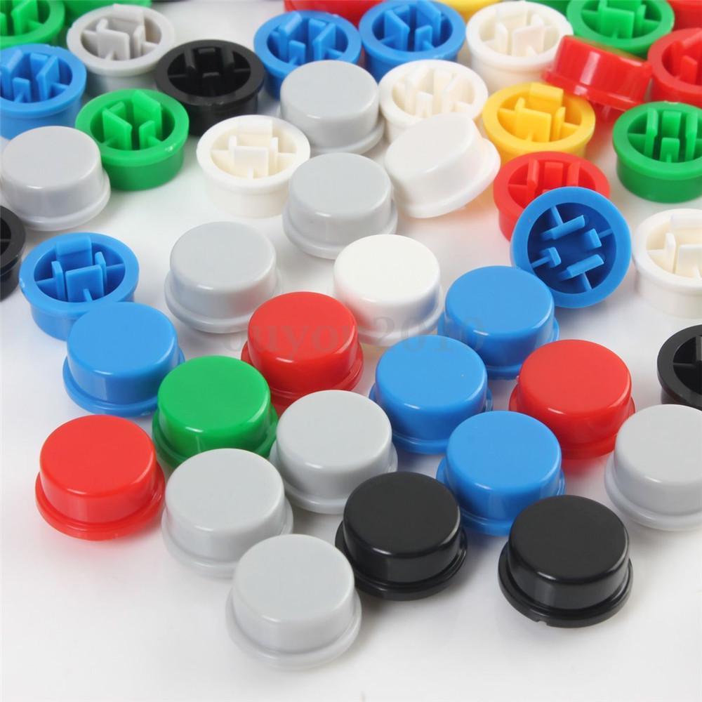 Buy 140Pcs Round Tactile Button Caps Kits 9.58*5.1mm for 12*12*7.3mm ...