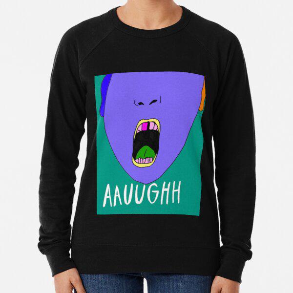 Buy Black Women Sweatshirt Aauughh Printing Hoodie Sweatshirt High Neck ...