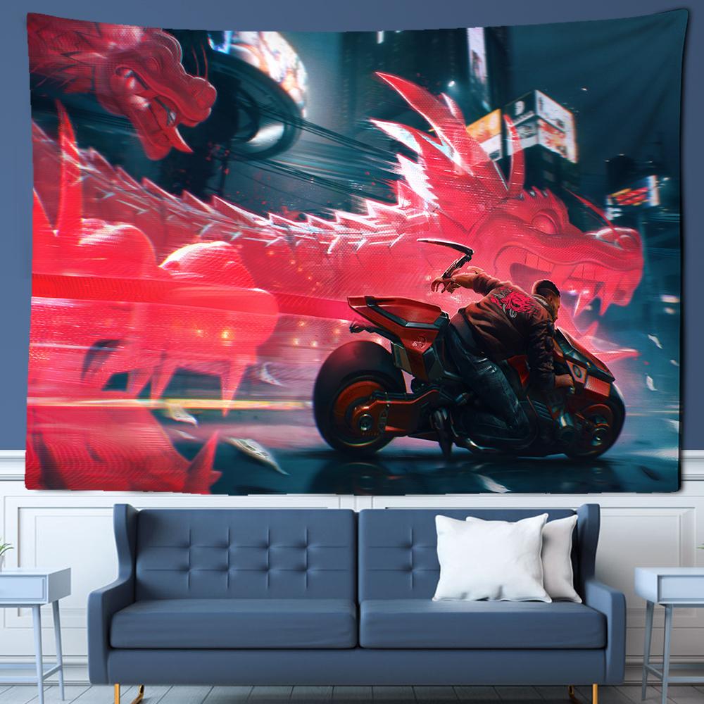 Cheap Cyberpunk Futuristic Steam City Tapestry Art Home Psychedelic ...