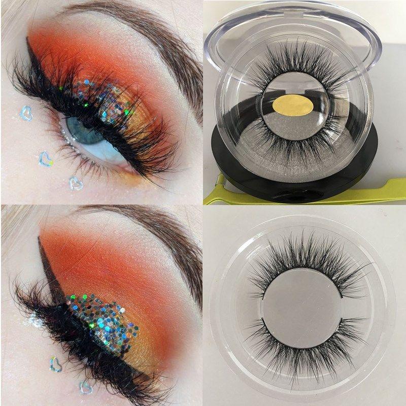 Buy 1 Pair Natural Fashion Eyelashes Makeup Handmade Messy Cross Long ...