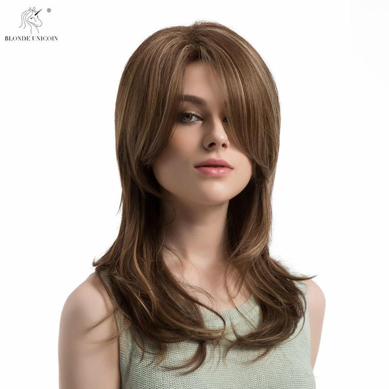 Buy Women Synthetic Long Natural Curvly Heat Resistant Hair Wig with ...