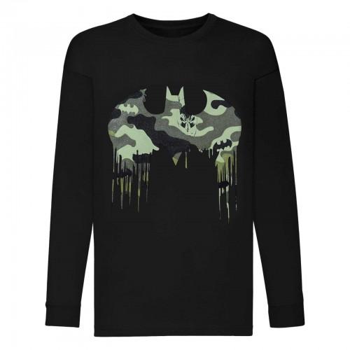 Batman Boys Camo Logo Long-Sleeved T-Shirt uygun fiyatlı satın alın ...