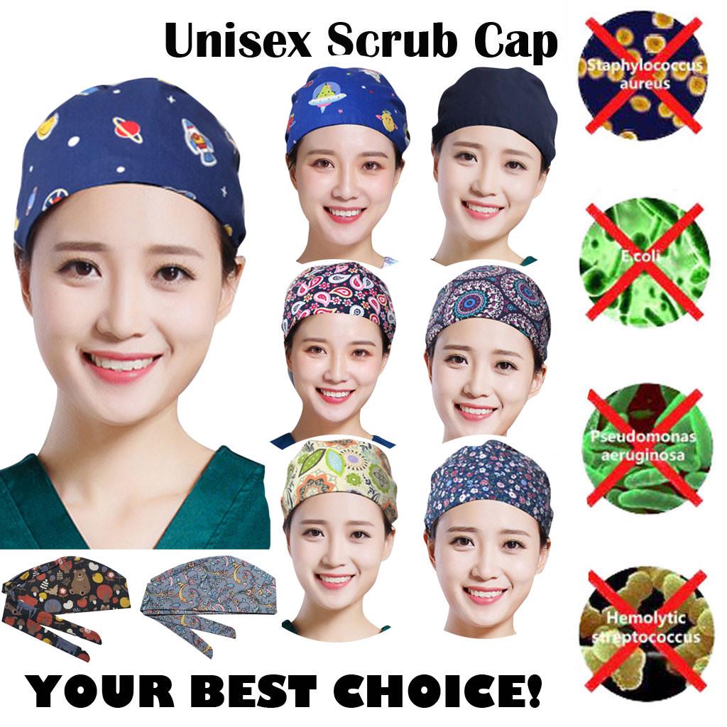 Buy Fashion Solid Print Work Hat Casual Unisex Scrub Cap at affordable ...
