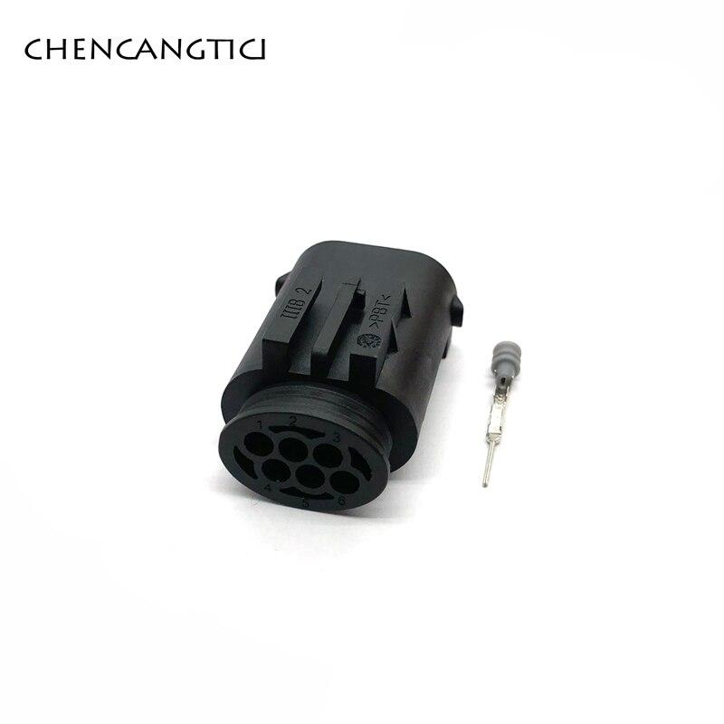 Buy 2 Sets 6 Pin 0.6 MM Car Accelerator Pedal Connector Plug 1-967616-1 ...
