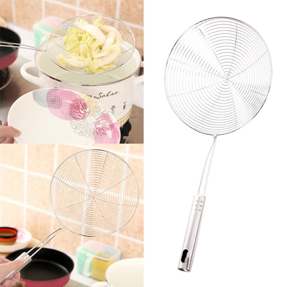 Buy Stainless Steel Long Handle Colander Mesh Ladle Kitchen Cookware at ...