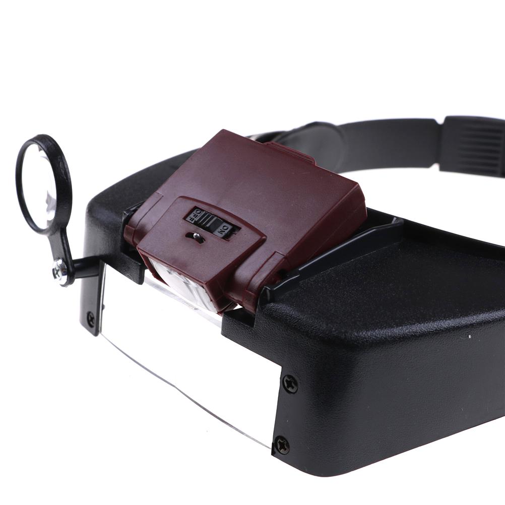 Buy 10X Headband Magnifying Glass Eye Repair Tool Magnifier Led Light ...