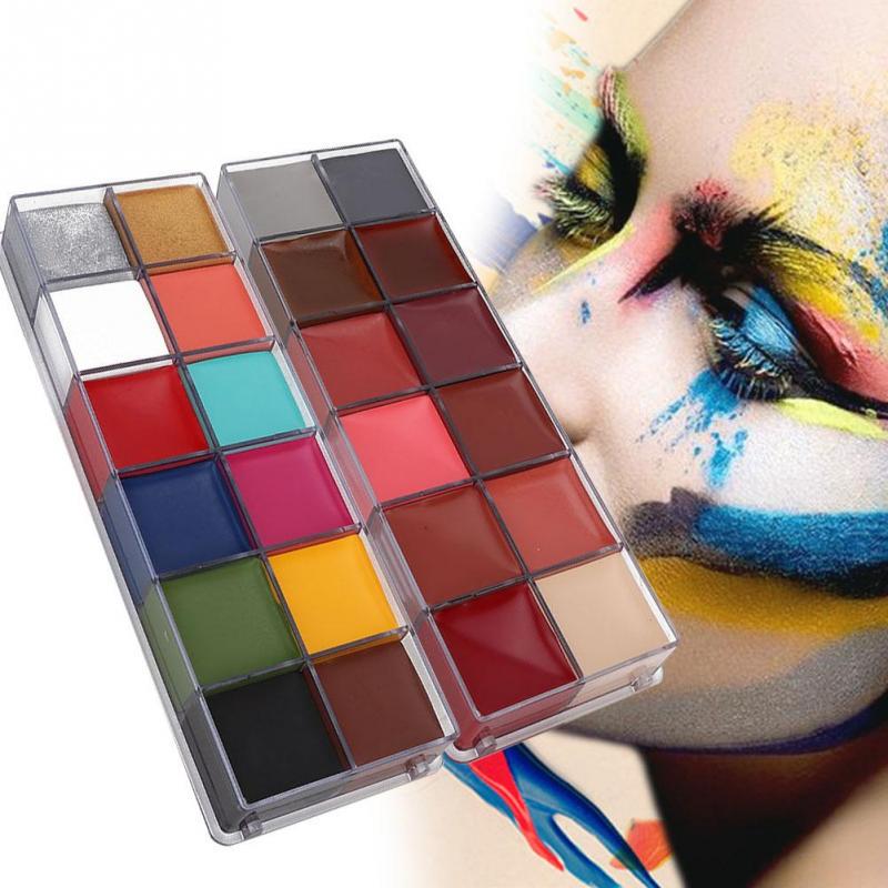 Buy 12 Colors Body Art Paint World Cup Halloween Drama Makeup Face Body ...
