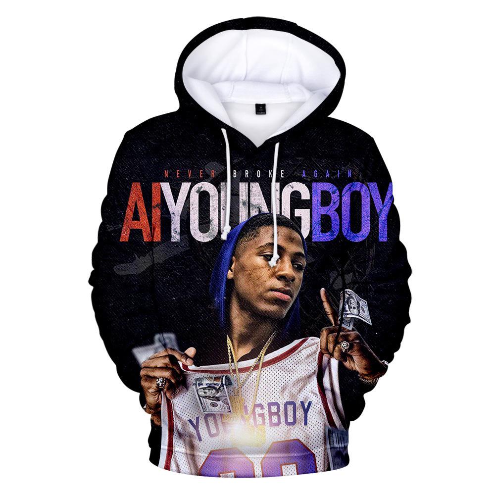 Buy 2022 New Youngboy Never Broke Again 3d Printed Hoodie Sportswear ...