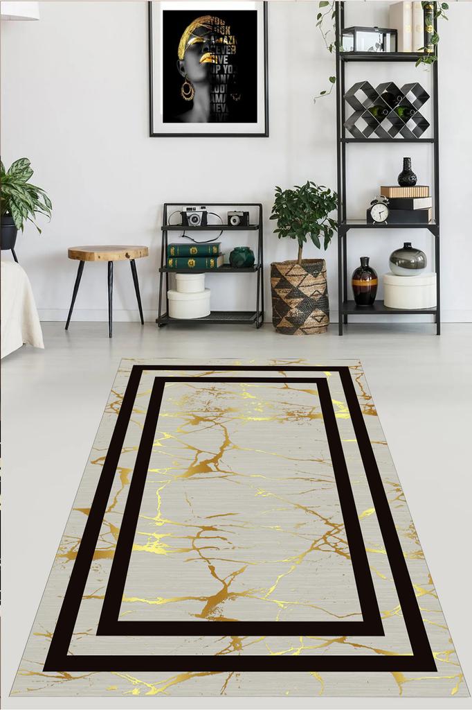 Buy MD-LİFE HOME Digital Printed Non-Slip Base Decorative Carpet MD5376 ...