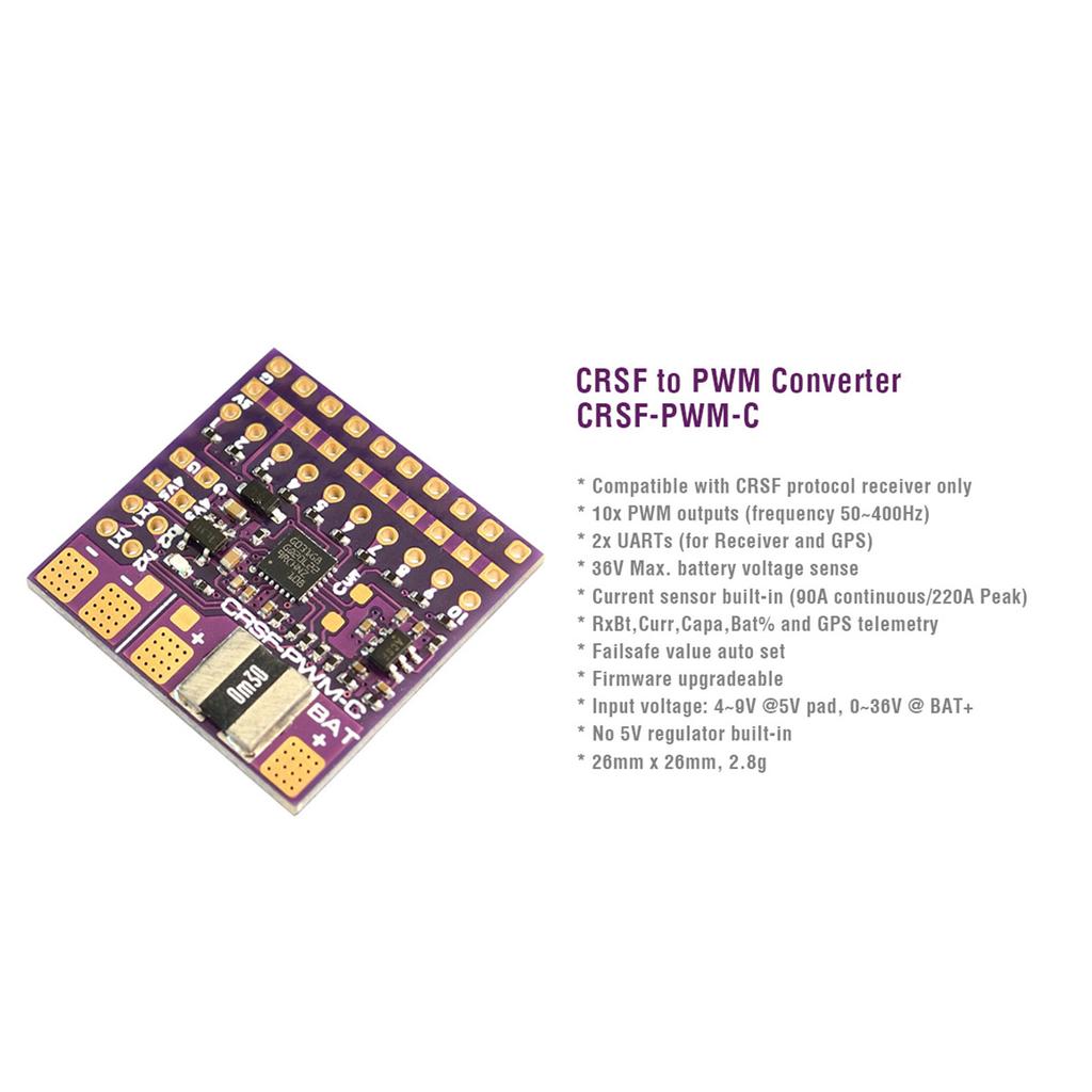 Buy CRSF TO PWM Converter CRSF-PWM-C for TBS Crossfire Nano RX SE DIY ...