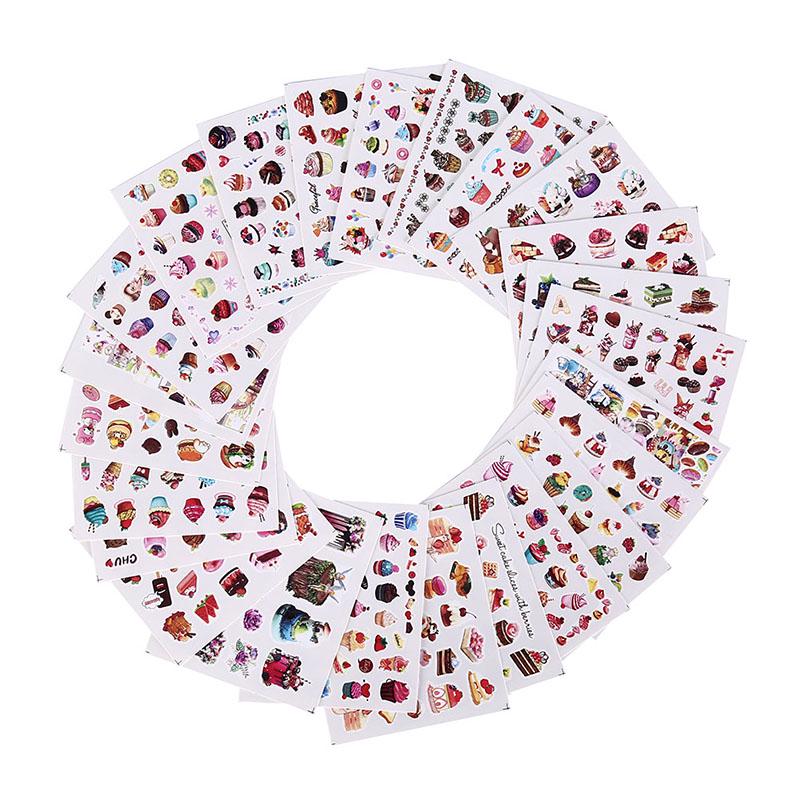 Buy 24 Sheets Mixed Designs Watermark Decals Water Transfer Nail Art ...