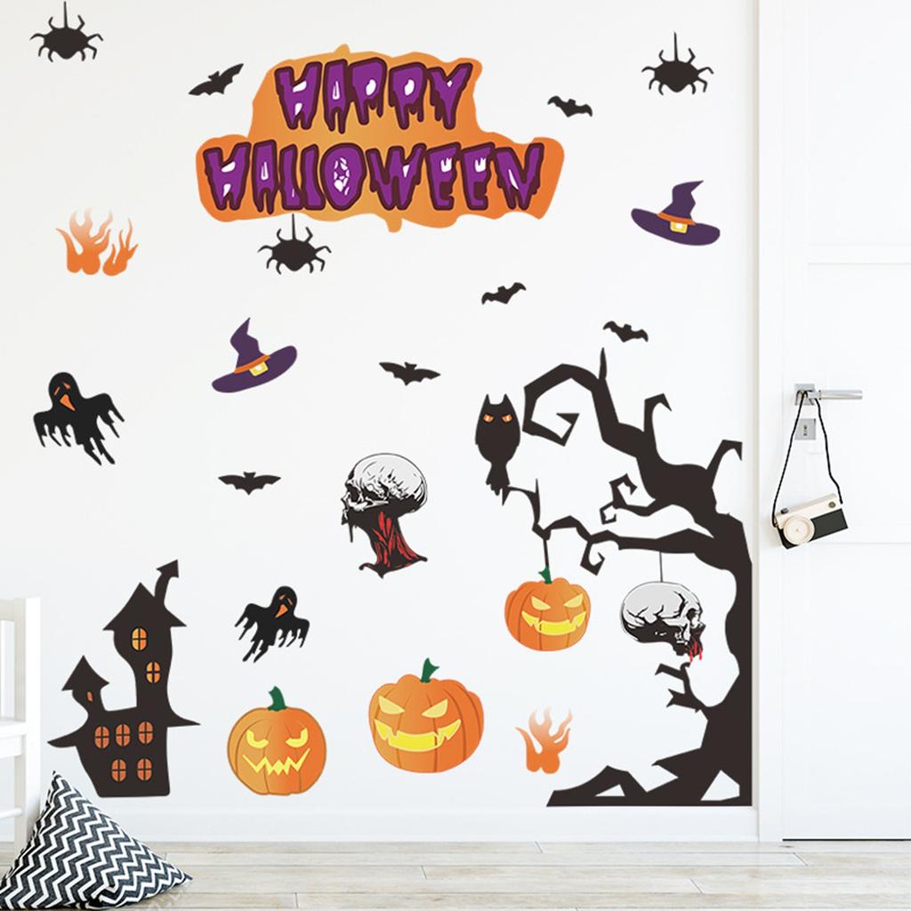Fabul11ous Halloween Static Glass Window Shop Window Sticker Halloween ...