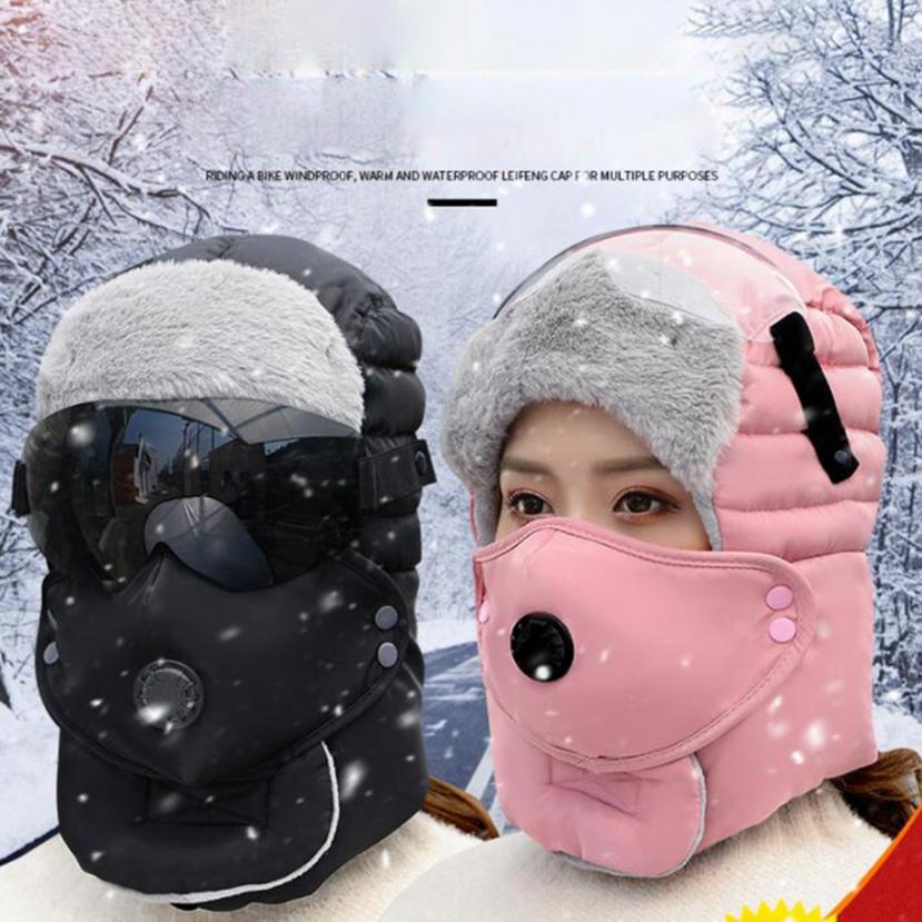 Buy Unisex Windproof Thick Earmuff Hat Protective Face Cover Breathable ...