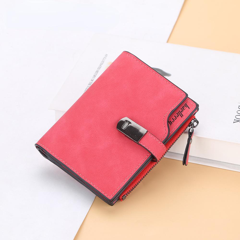 Buy Fashion Women Wallets Short Magnetic Buckle Card Holder Female Coin ...