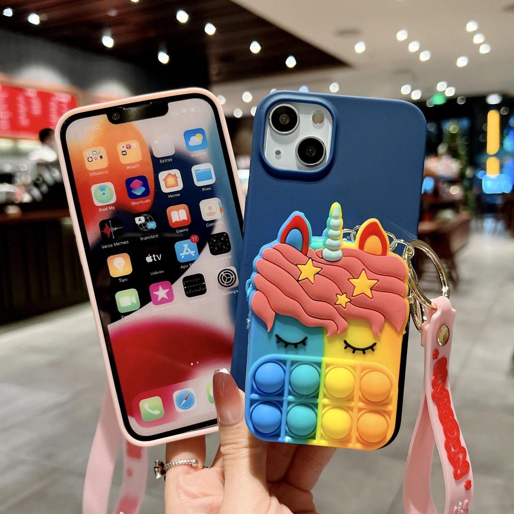 Buy Fidget Toys Silicone Phone Case Wallet For OPPO Realme Vivo Cute ...