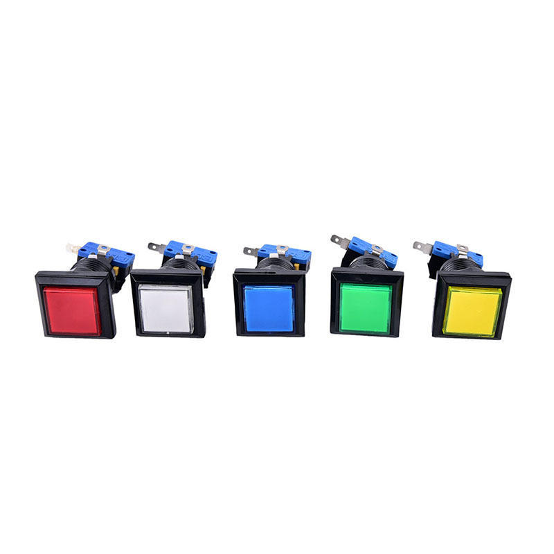 33Mm Square Game Machine Push Button Arcade Led Illuminated Push Button uygun fiyatlı satın alın ...