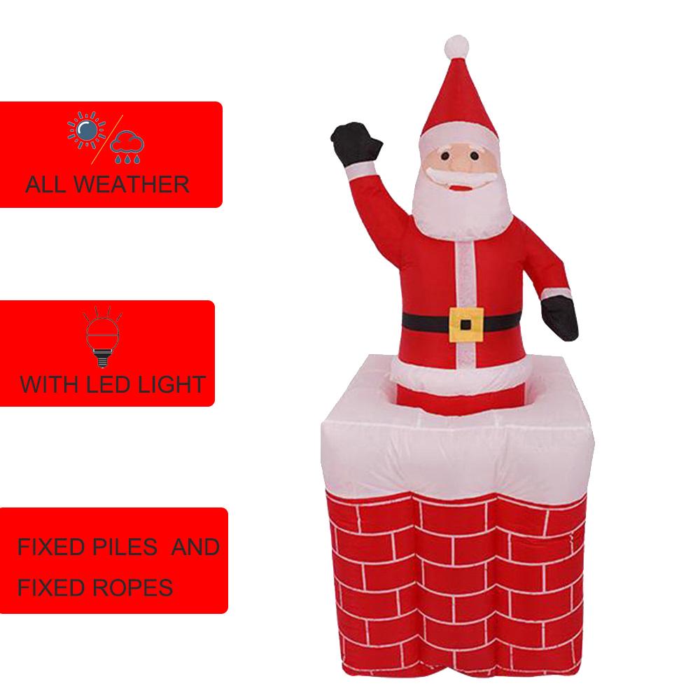 Buy Christmas 5 Ft Animated Santa Claus Climbing Out of Chimney ...