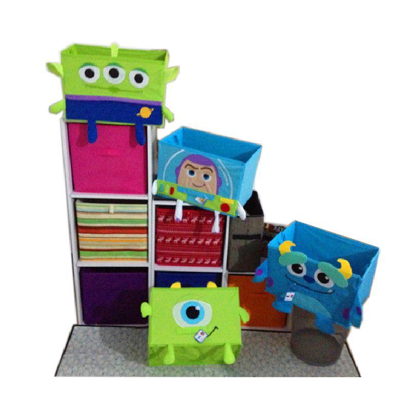 Buy Cartoon Storage Boxes Foldable Cloth Storage Box Fabric Clothes ...