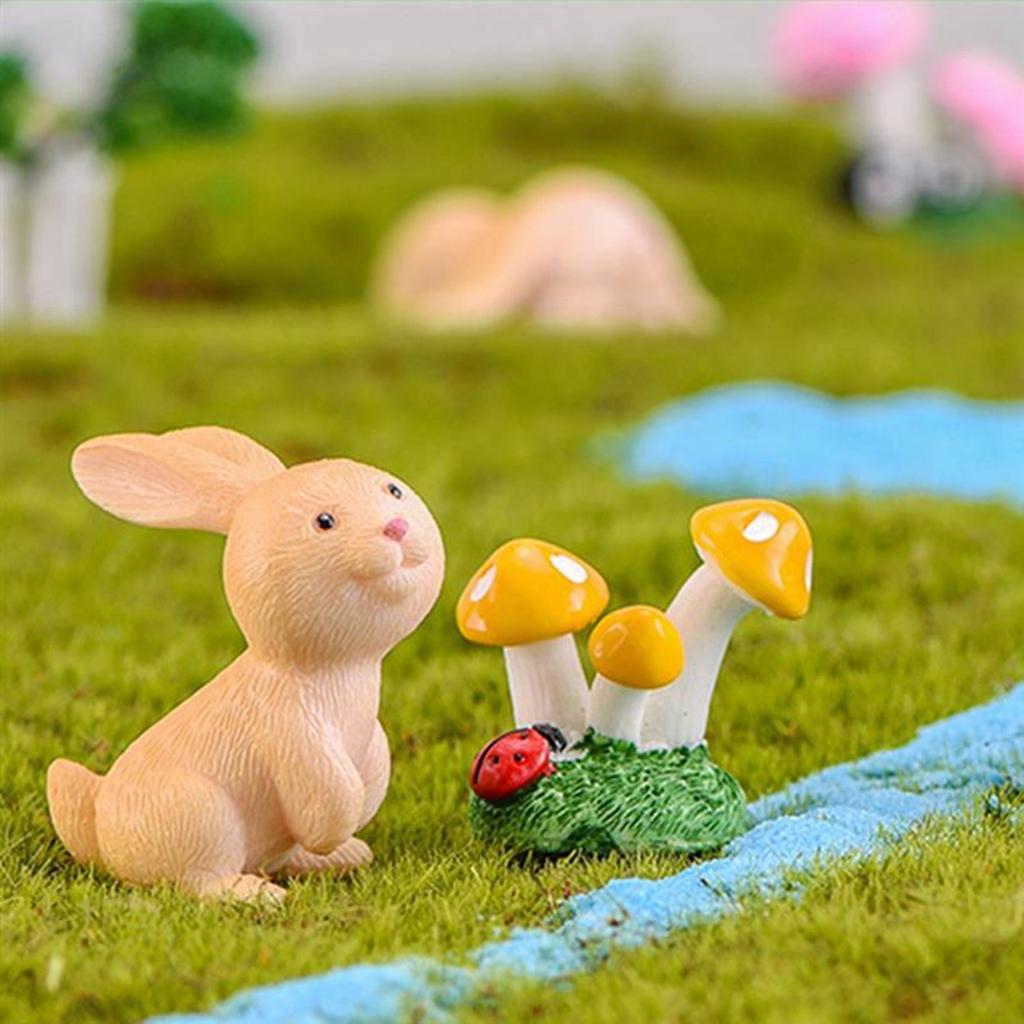 Buy Cake Toppers Bonsai Bunny Craft Rabbit Ornament Easter Decoration ...