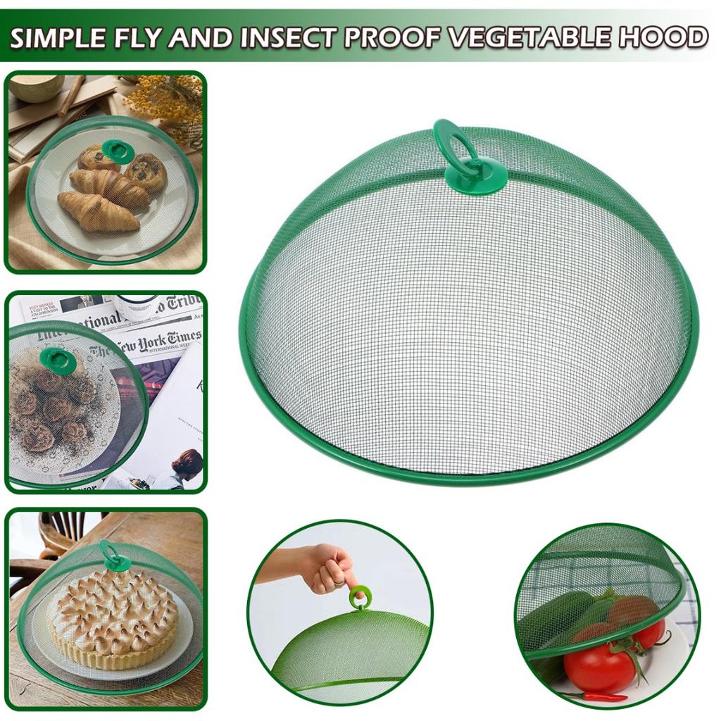Buy IDH Round Metal Mesh Food Cover Tents Reusable Food Protector Net ...
