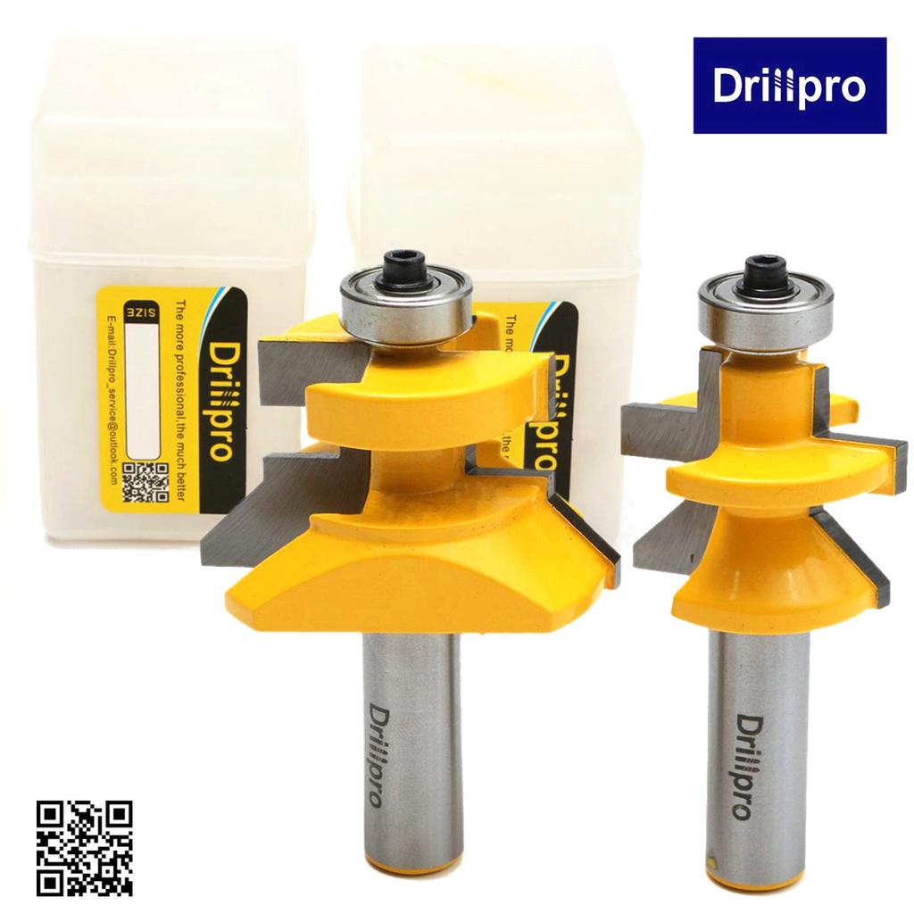 2PCS 1/2 "X 3" Matched Tongue & Groove V- Notch 45 ° Router Bit Set Kit ...