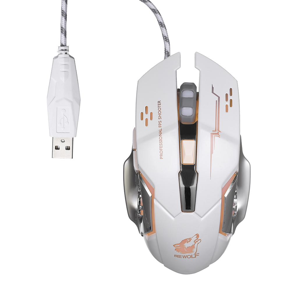 Buy Free Wolf Wired Gaming Mouse Professional FPS Mouse with 4000DPI ...